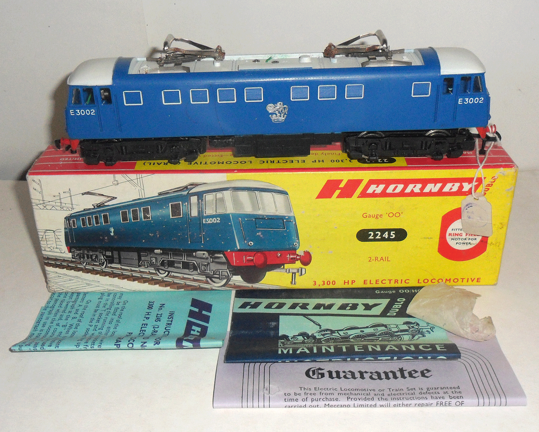 HORNBY DUBLO 2-RAIL 2245 3,300HP ELECTRIC LOCOMOTIVE E3002 BOXED ...